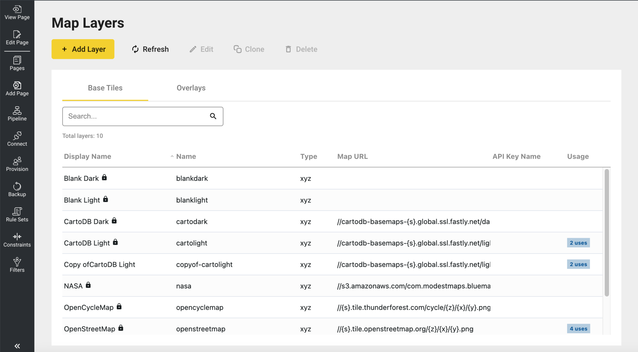 Edge Technologies, Inc. | Documentation | Map: Tiles and Overlays