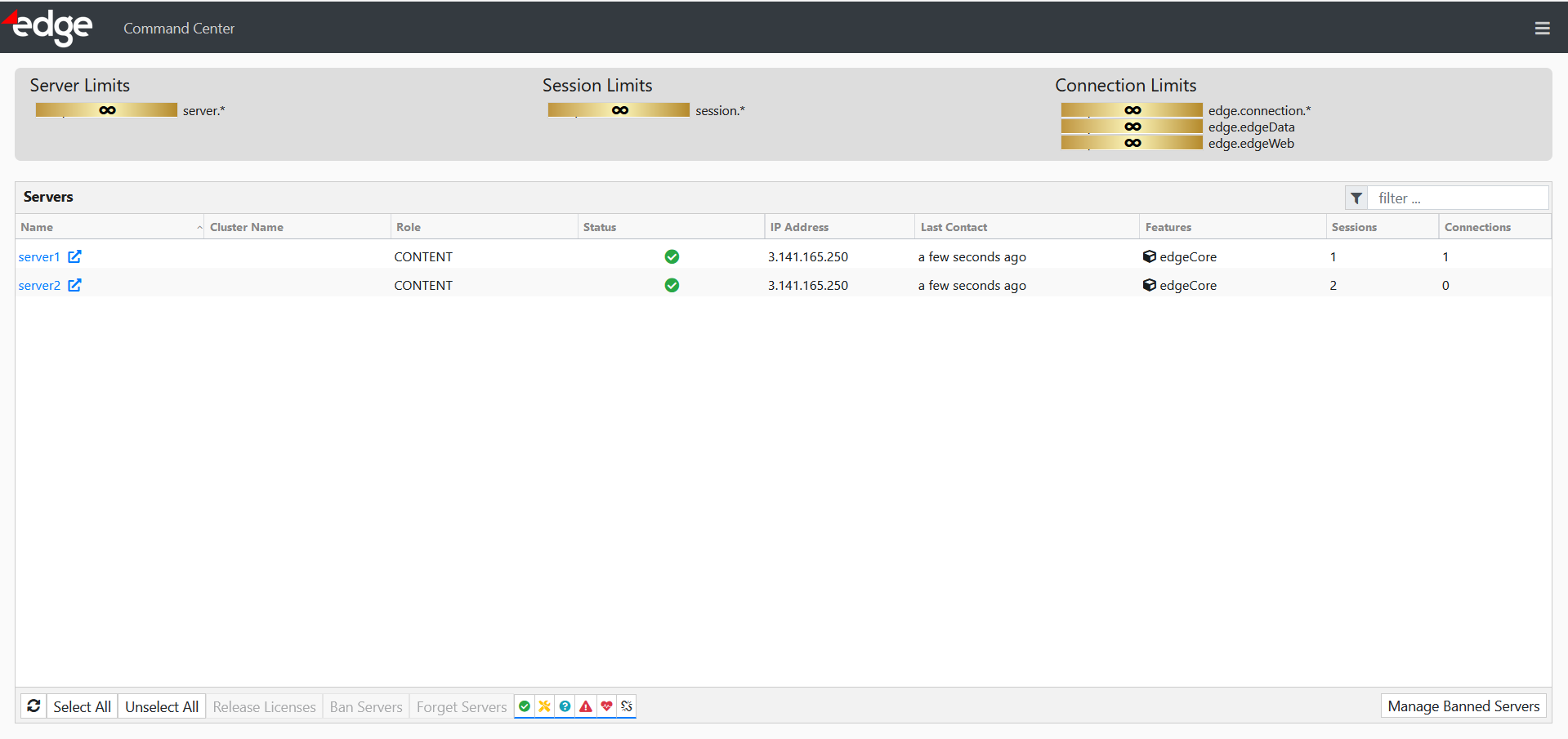 Edge Technologies, Inc. | Documentation | Command Center Overview