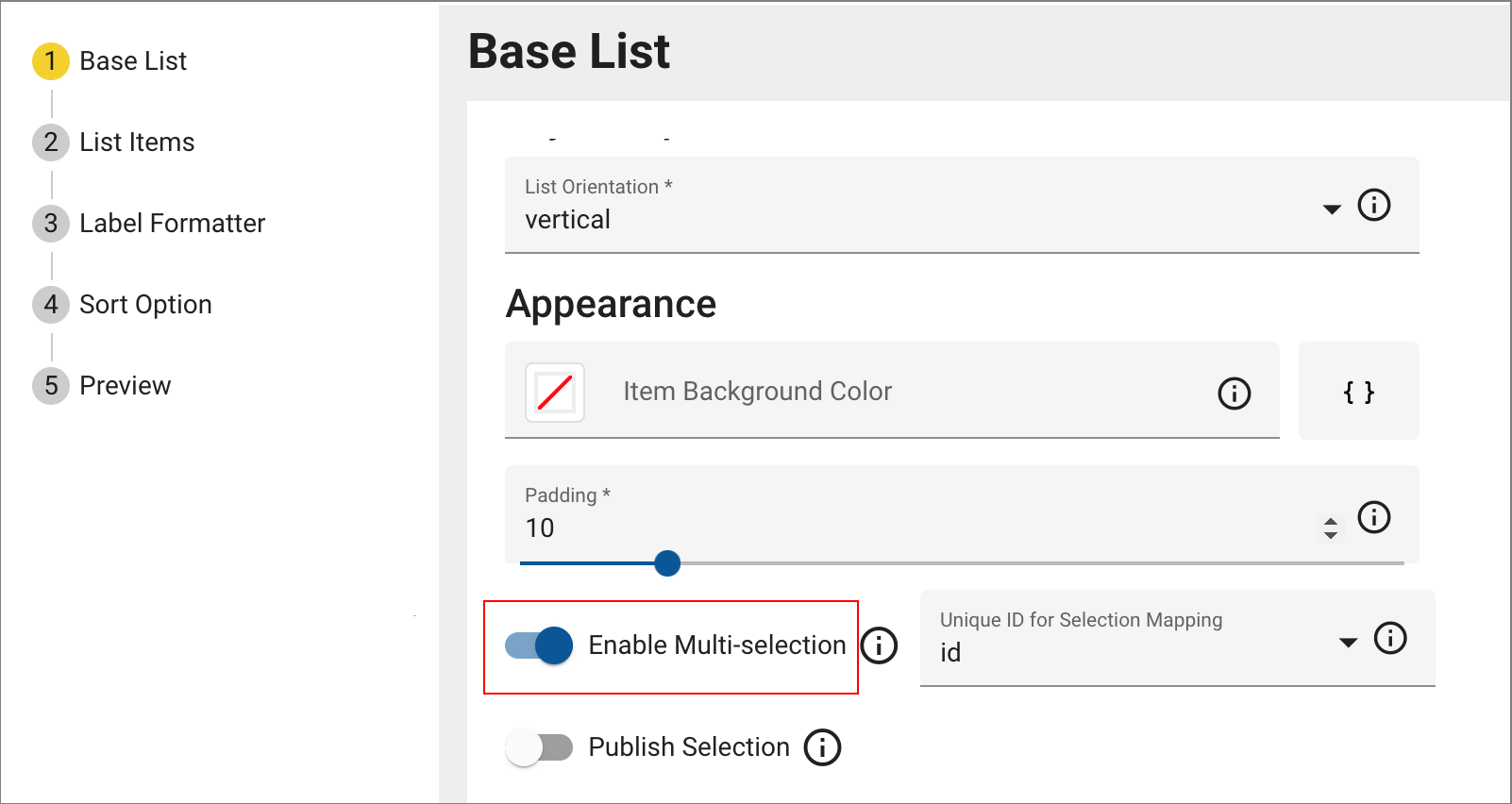 Edge Technologies, Inc. | Documentation | Multiple Selection
